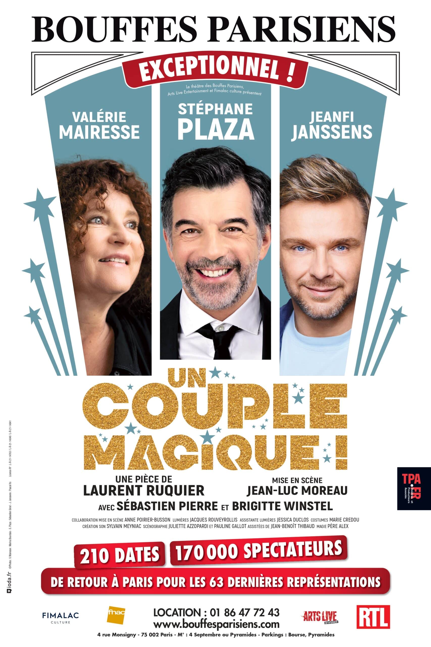 « Un Couple Magique » au théâtre des Bouffes Parisiens à Paris